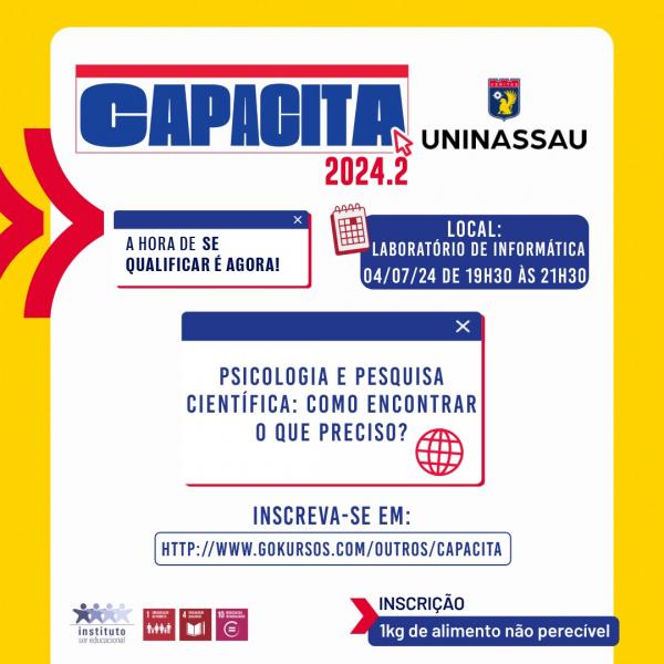 Capacitas Psicologia UNINASSAU Petrolina 2024.2 | Blog dos cursos UNINASSAU