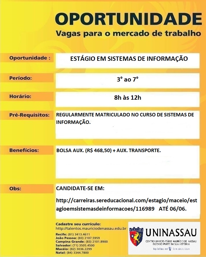 Confira oportunidades de estágio em Sistemas da Informação | Blog dos ...